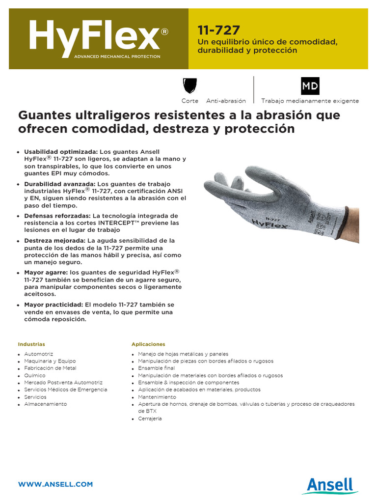 hyflex-11-727_pds_lac (2) | Descargar gratis PDF | Guante | Ropa de ... hyflex-11-727_pds_lac (2) | Descargar gratis PDF | Guante | Ropa de ...
