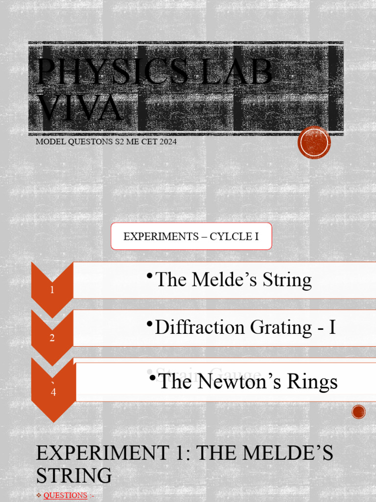 Physics Lab Viva | Download Free PDF | Diffraction | Normal Mode