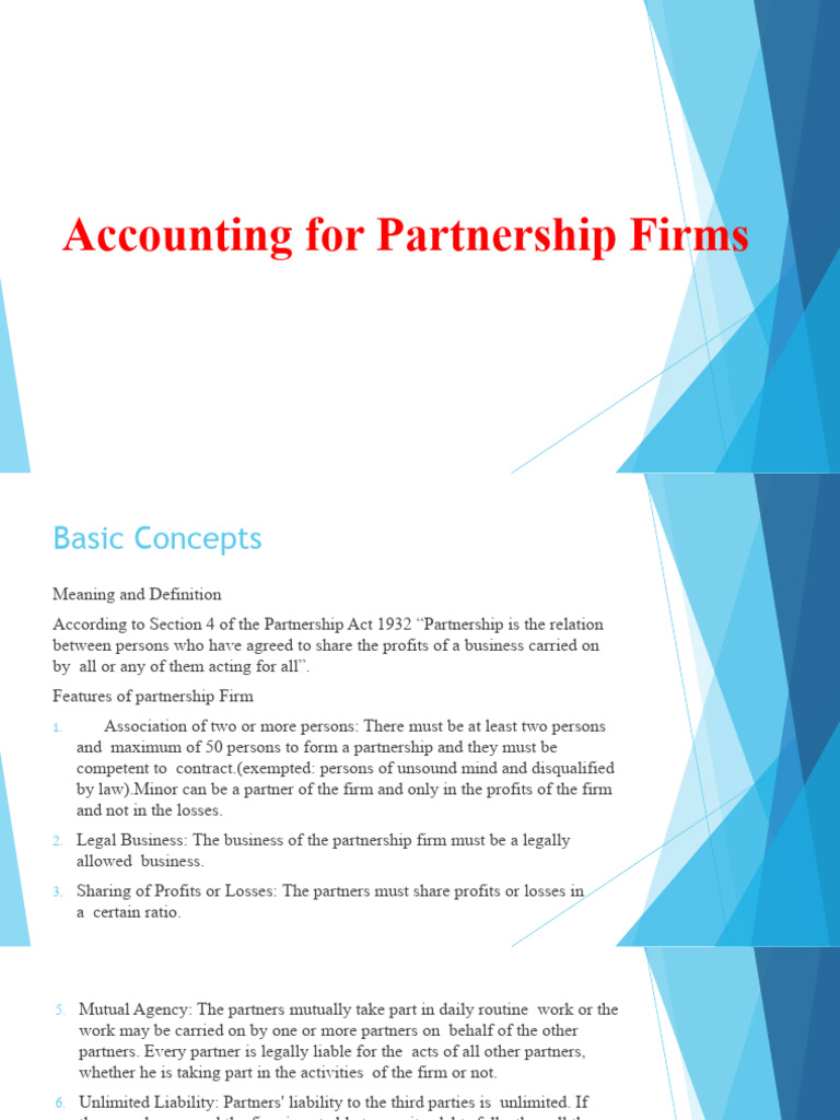 2 Accounting for Partnership Basic Concept 1 | Download Free PDF ...