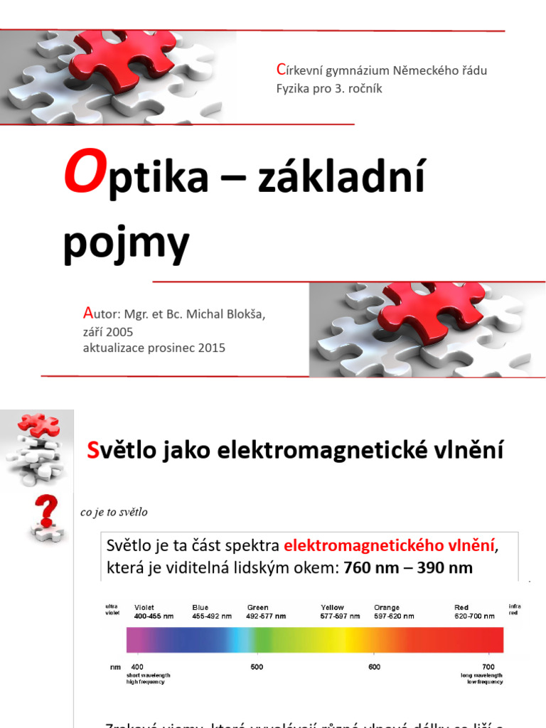 Optika - Základní Pojmy 2022 | PDF
