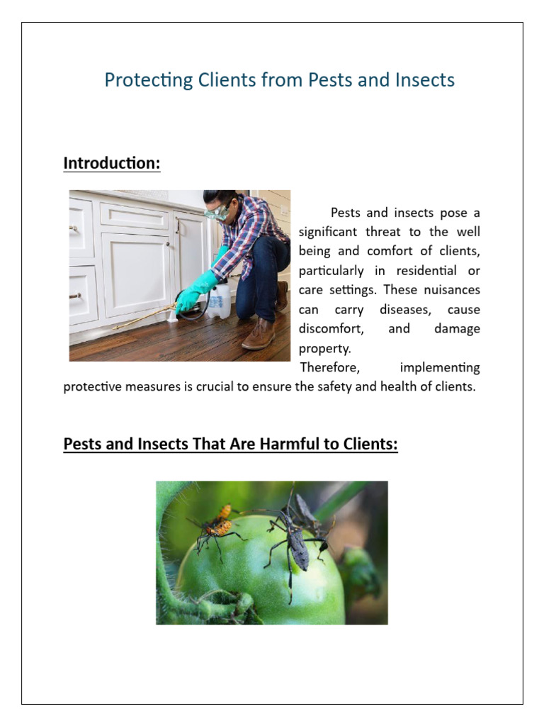 Protecting Clients From Pests and Insects | PDF | Pest (Organism) | Pest Control