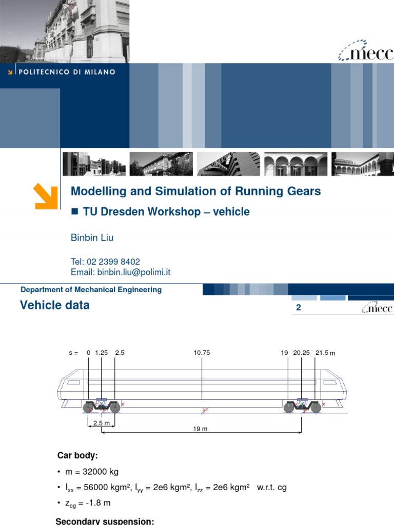 TUD Workshop - Rail Vehicle Modelling | PDF | Mechanical Engineering ...