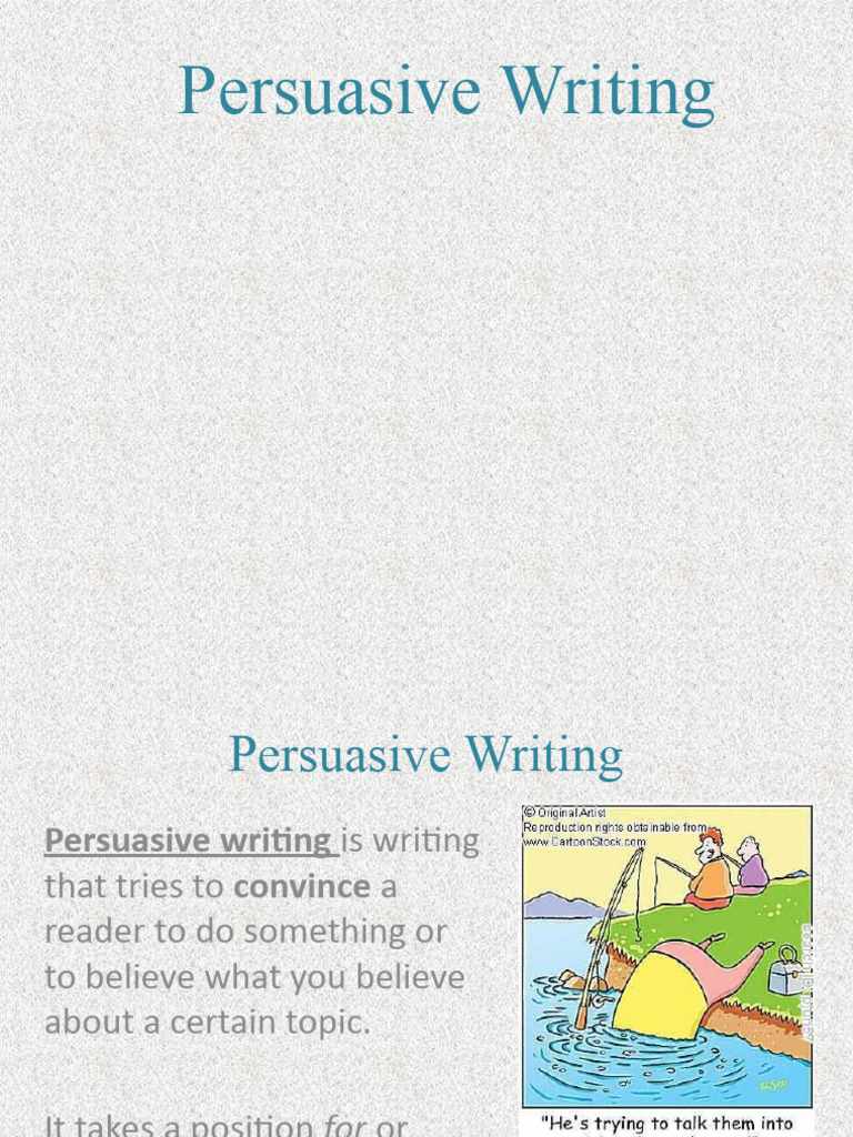 Persuasive Writing 1 | PDF | Fast Food | Argument