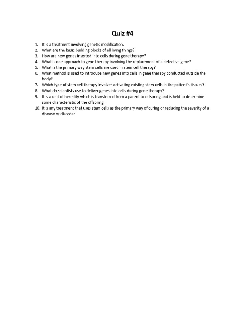 Quiz 4 | PDF