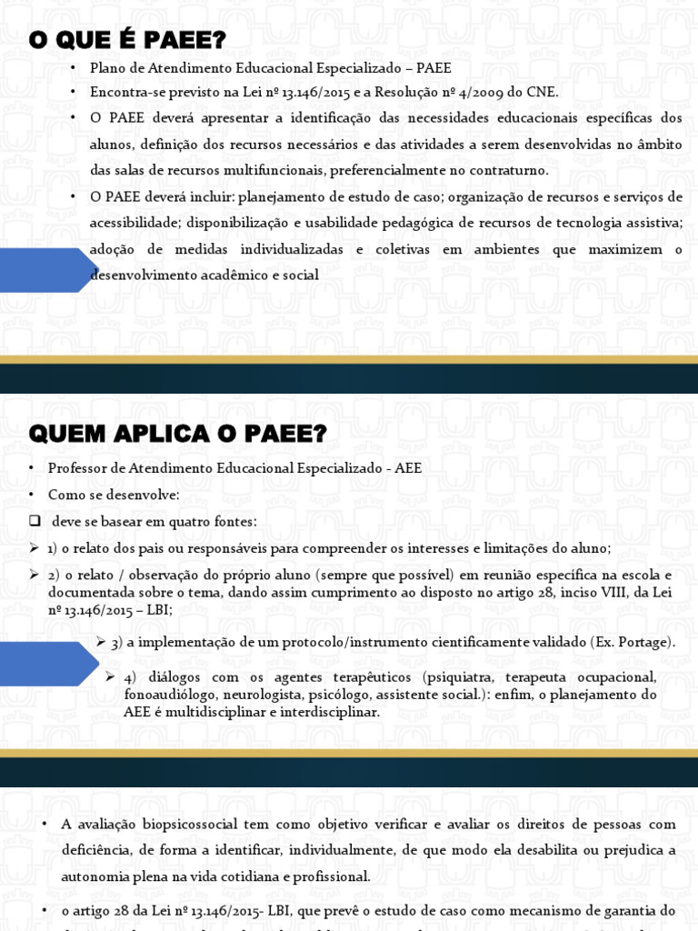 Paee E Pei Pdf Educação Especial