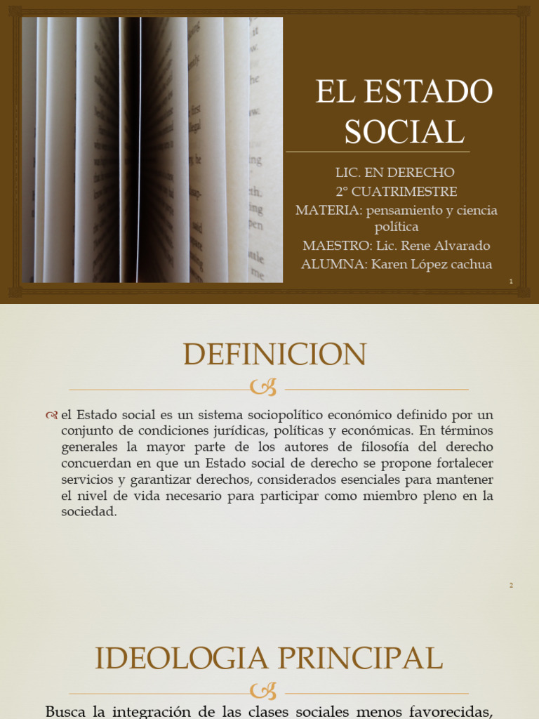 Estado Social: Conceptos y Evolución en México | PDF | Estado de ...