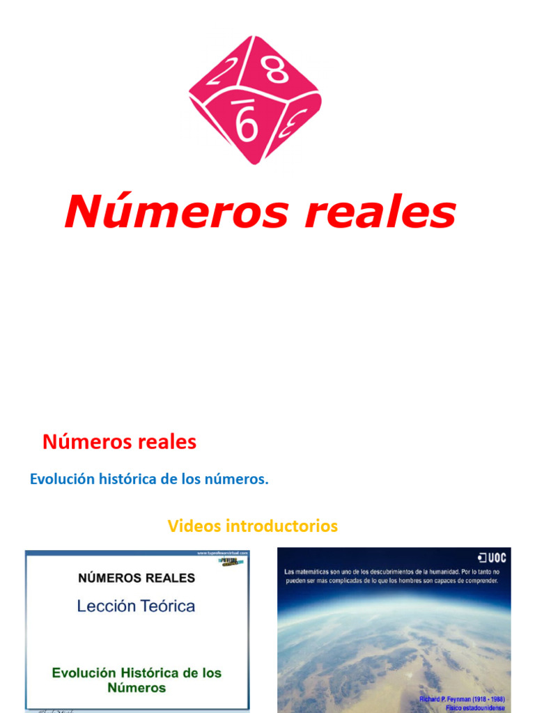 Clasificación de Números Reales | PDF | Números | Número racional