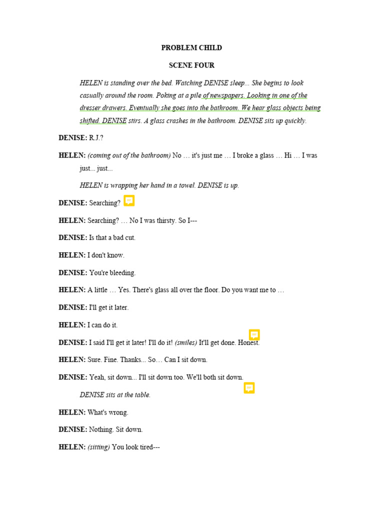 Problem Child Script | PDF