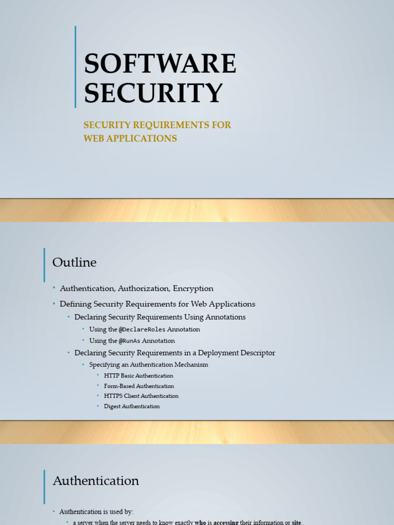 Part7_SW SEC_Security Reqs for Web Apps | Download Free PDF ...