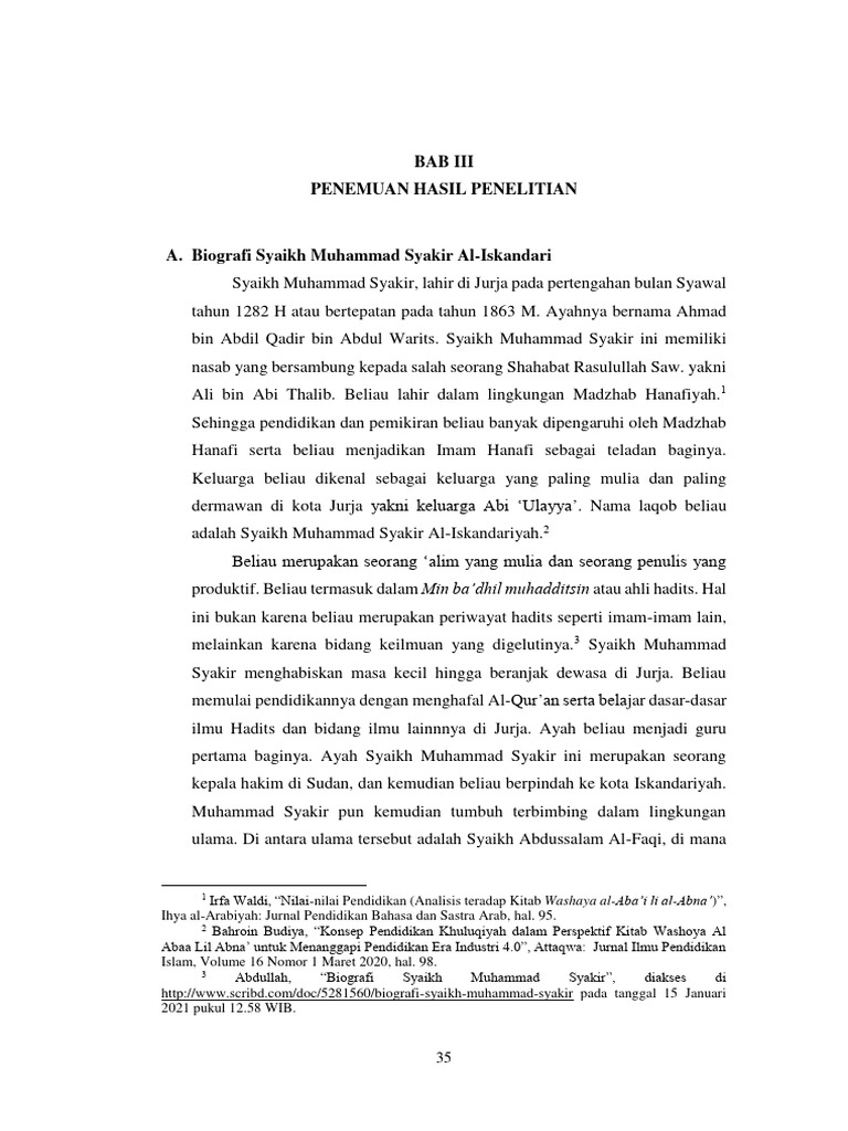 Biografi Syaikh Muhammad Syakir Al-Iskandari | PDF