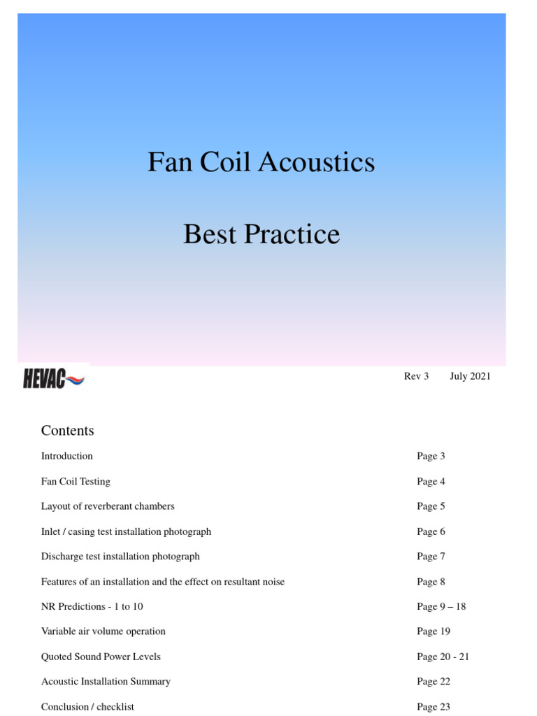 Acoustic WG Guide r3 | PDF | Duct (Flow) | Decibel