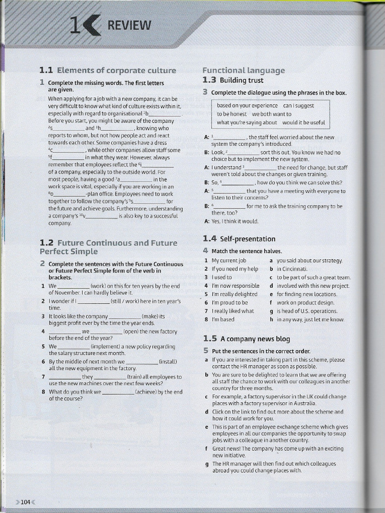 9 Business Partner B2 Review 1-8-1 | PDF