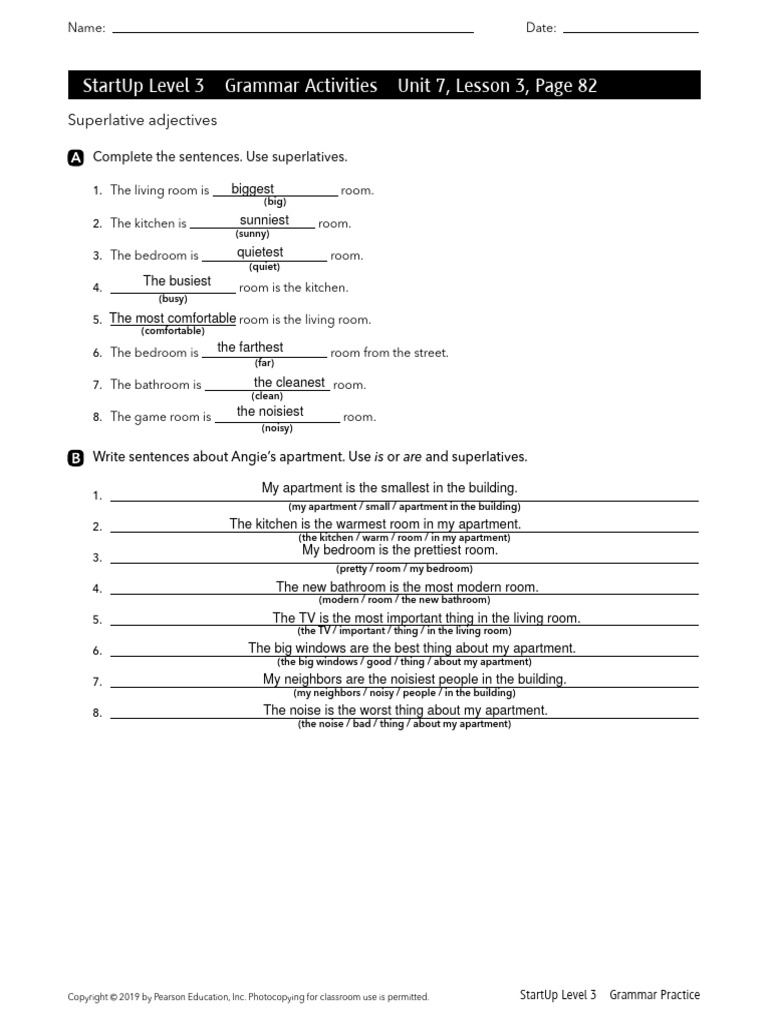 Superlatives Practice | PDF | Mountains | Earth Sciences