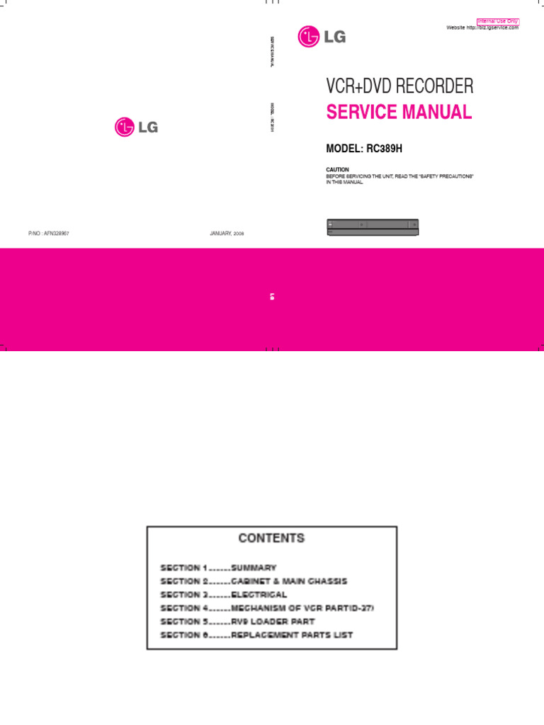 RC389H Service Manual | PDF | Electrical Connector | Capacitor
