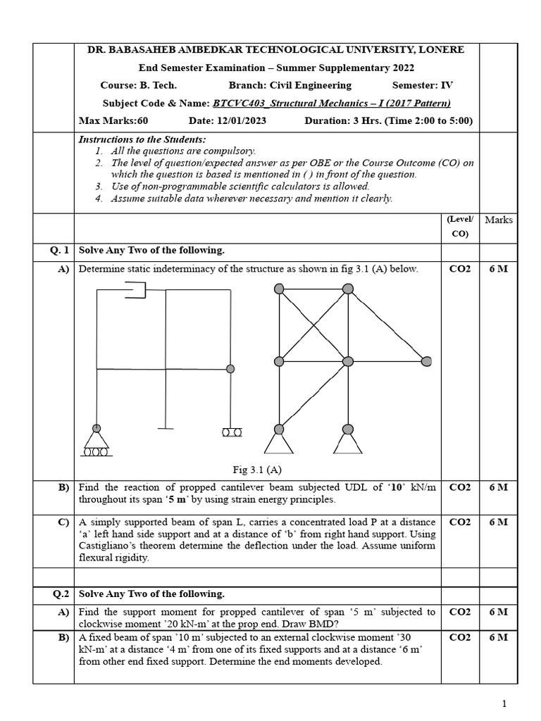 Structural Mechanics-I-4 | PDF | Beam (Structure) | Bending