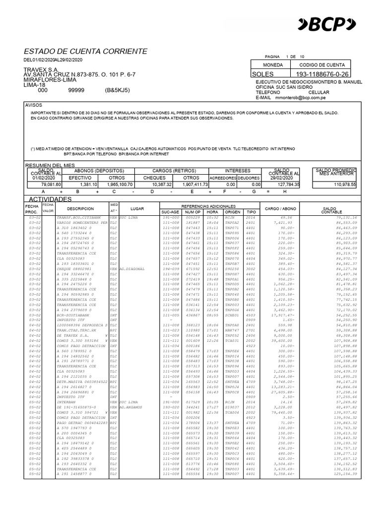 BCP Lima 02 | PDF | Corporaciones | Inversores institucionales