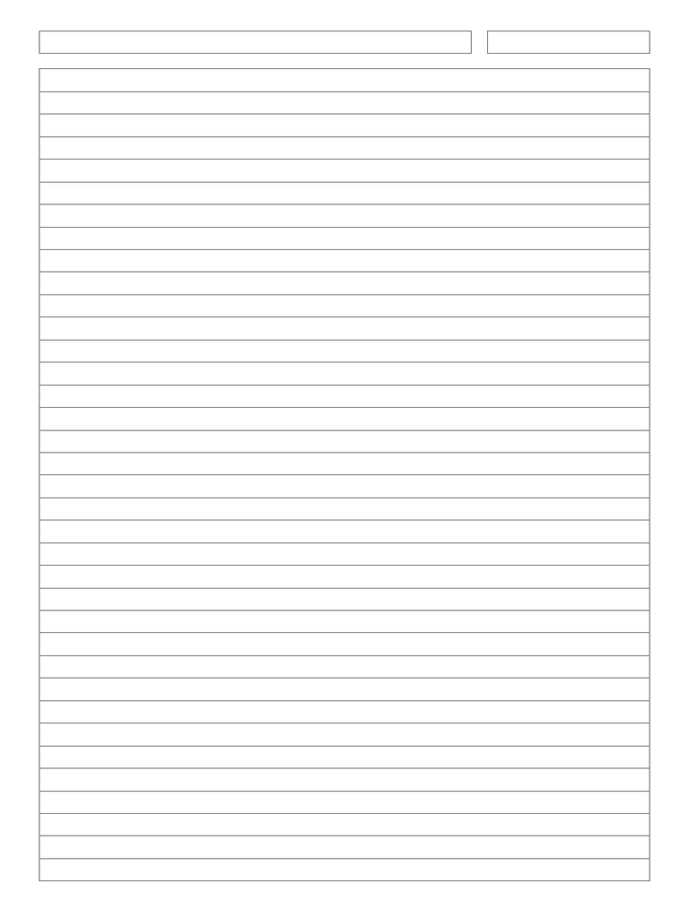 Lined Note Taking Printable | PDF
