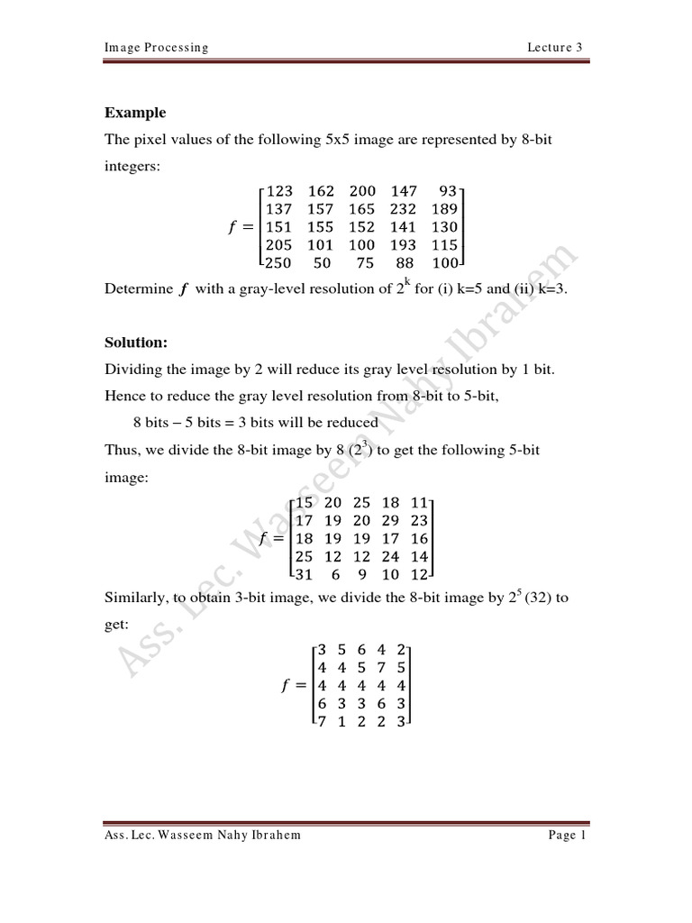 DIP Lecture3 | PDF | Pixel | Graphics