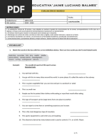 Remedial English Unit 1 Exam PDF | PDF