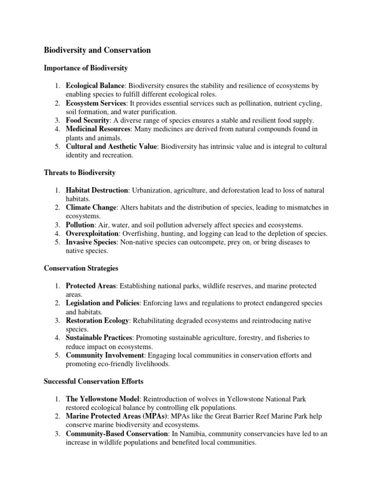 Biodiversity and Conservation | PDF | Conservation Biology | Biodiversity Biodiversity and Conservation | PDF | Conservation Biology | Biodiversity