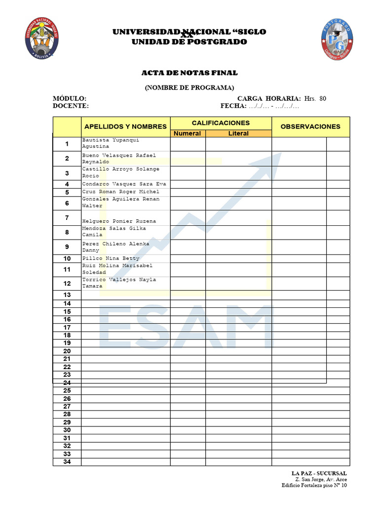 Ejemplo de Lista | PDF
