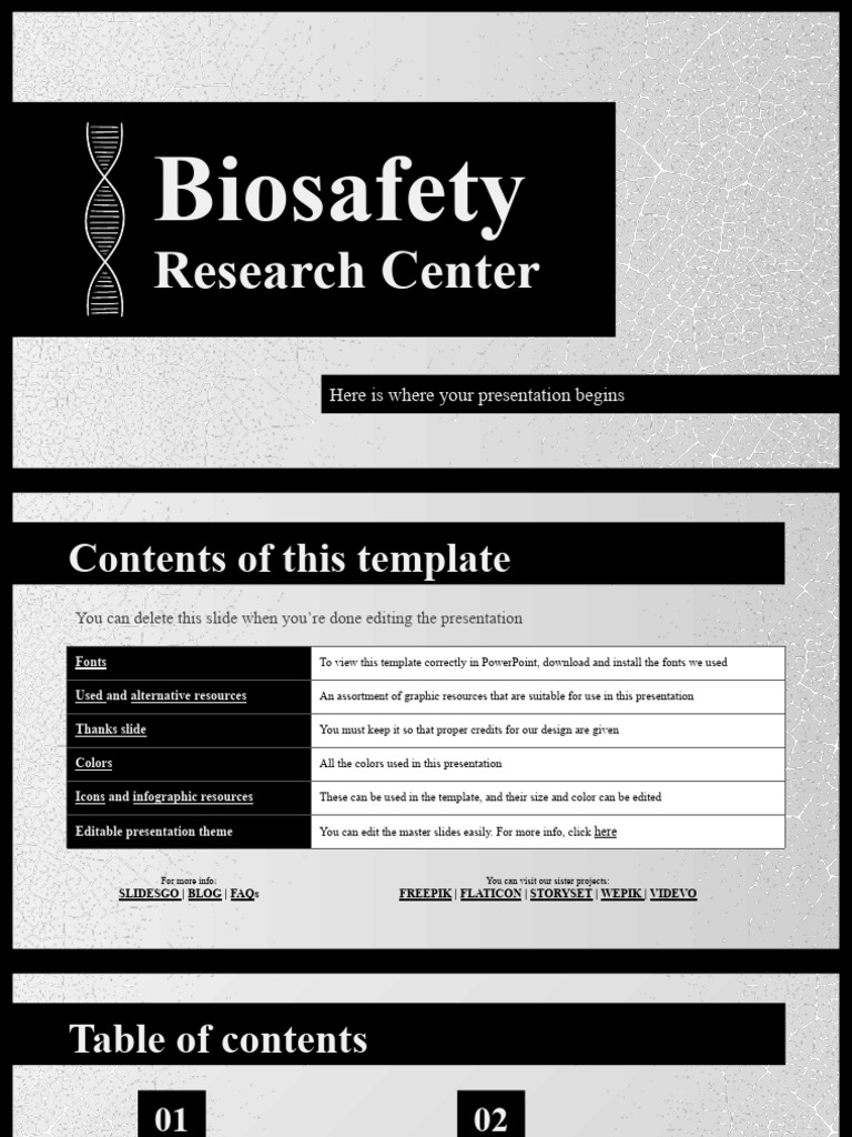 Biosafety Presentation Template | PDF | Planets | Mercury (Planet)