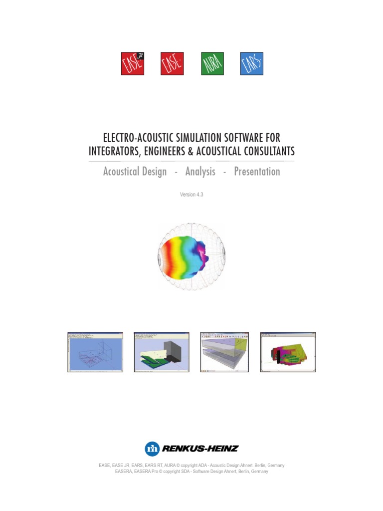 EASE 4.3 Brochure | PDF | Loudspeaker | Simulation