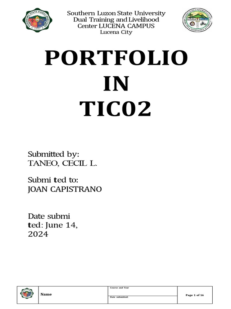 Portfolio Tic 02 | PDF | Educational Technology | Information And Communications Technology