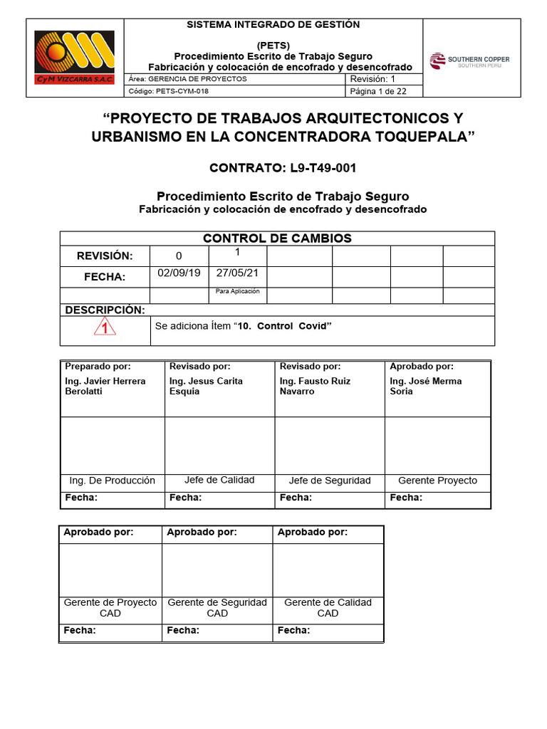 SST-PRO-CYM-018 | PDF | Hormigón | Seguridad y salud ocupacional