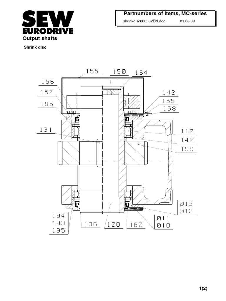 Detalle Eje Chavetero y Anillo Contracción | PDF