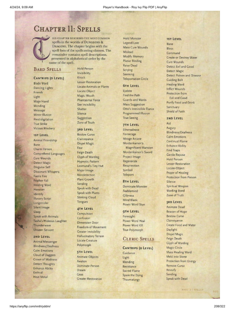 Spells | PDF | Sports & Recreation
