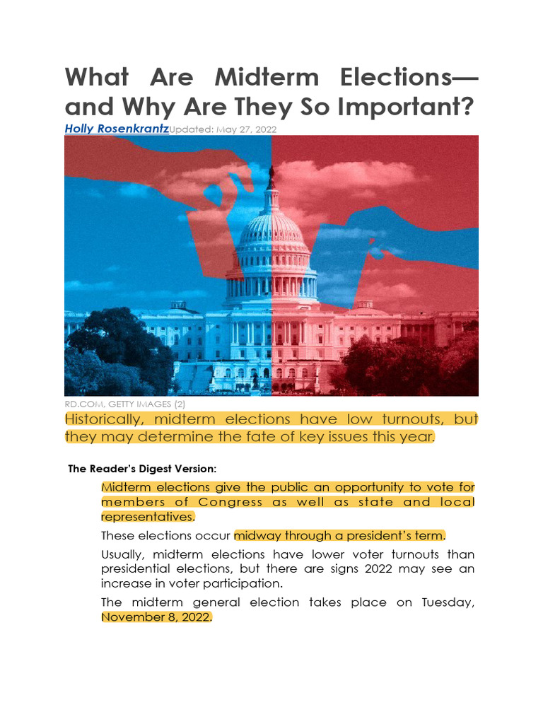 US Midterm elections explained | PDF | Voter Turnout | American Government