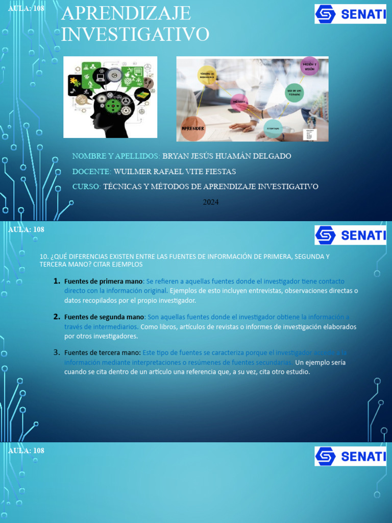 Técnicas y Métodos de Aprendizaje Investigativo | PDF