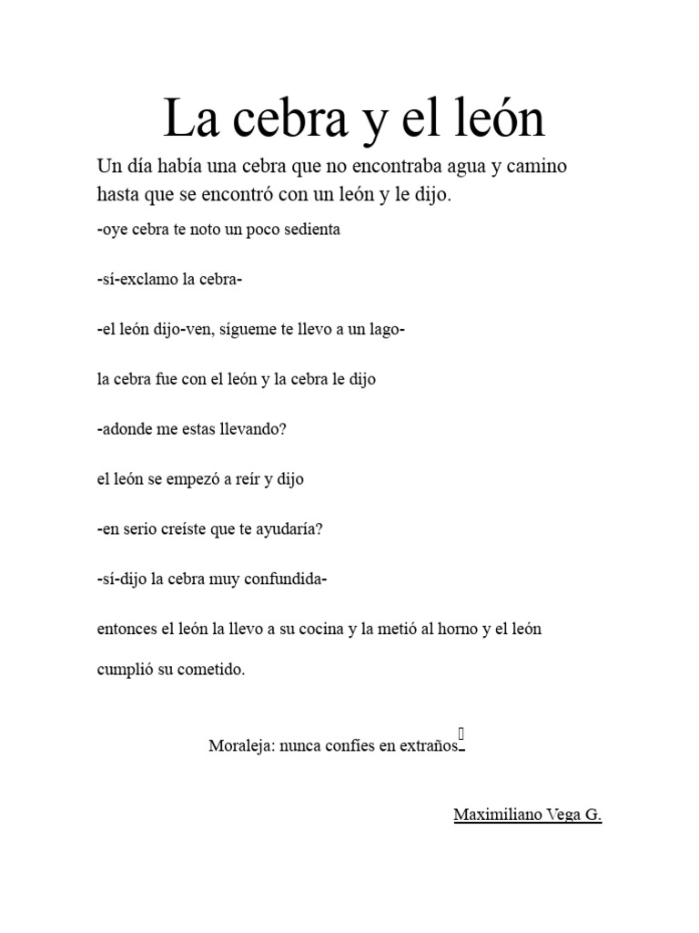 La Cebra y El León | PDF | Novela negra, policíaca y suspenso