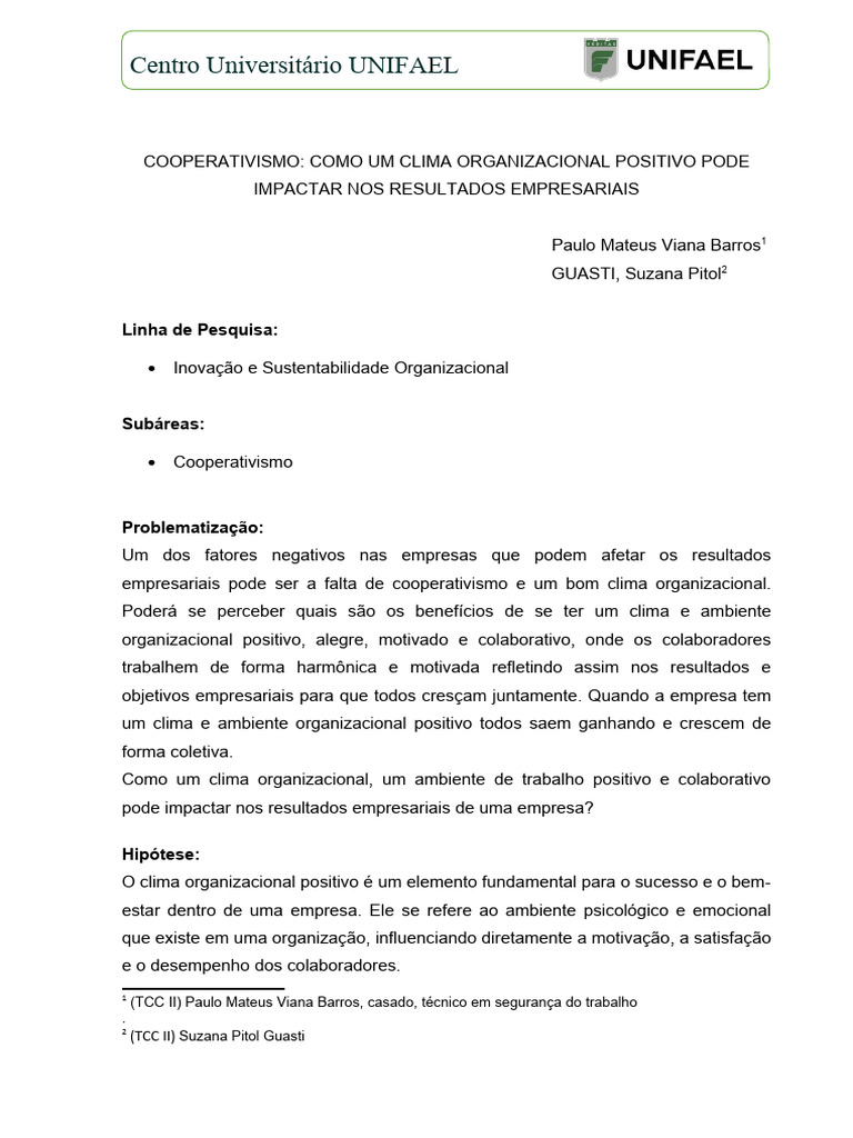 Template Tcc I Artigo Engenharia Da Produção Pdf Gestão De