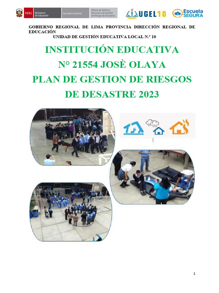 PLAN DE GESTION DE RIESGO 2023 | Descargar gratis PDF | Radiación | Riesgo