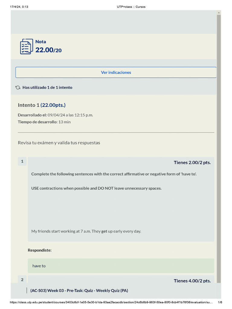 UTP Class Course Evaluations | PDF