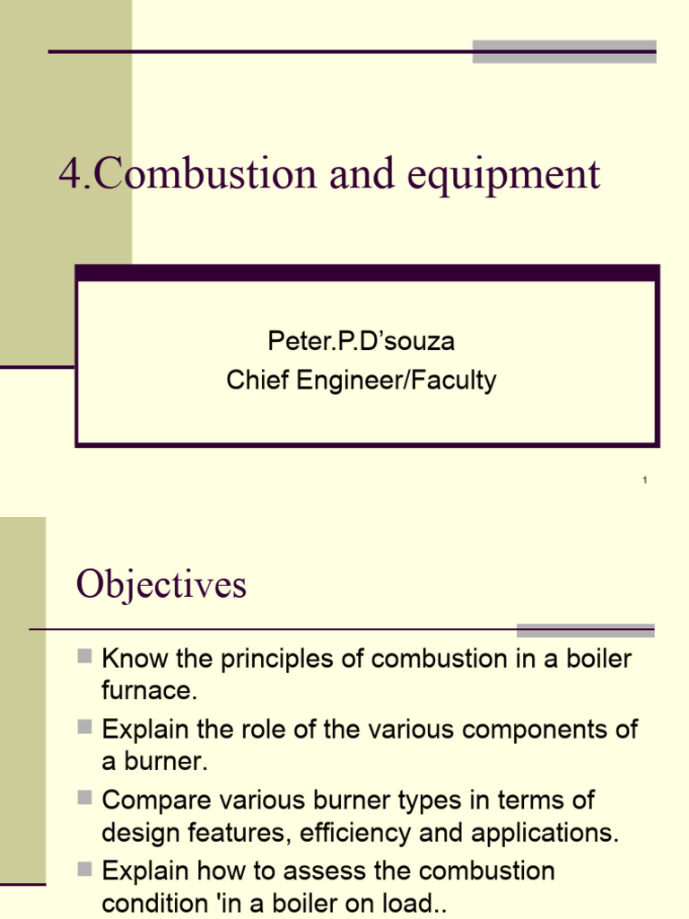 4._Combustion_and_equipment | Download Free PDF | Combustion | Boiler