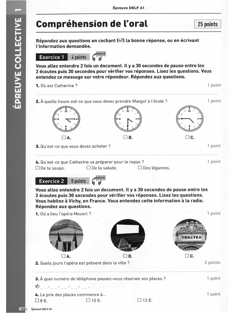 Delf A1.1 Exemple | PDF