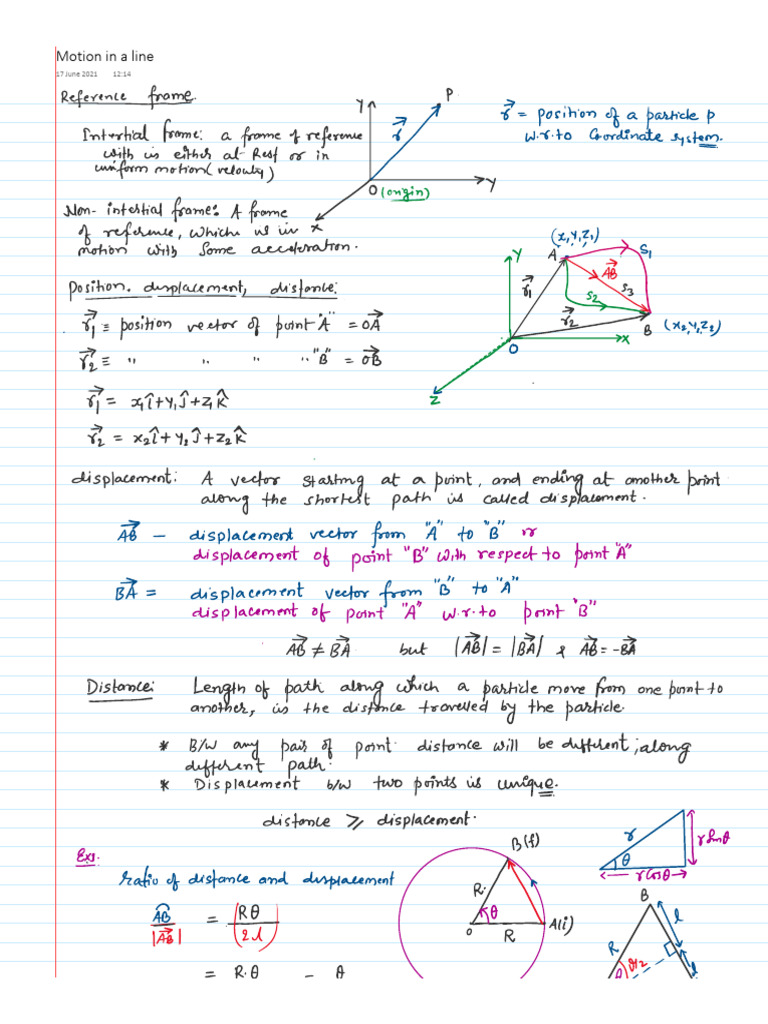 06 Motion in A Straight Line | PDF