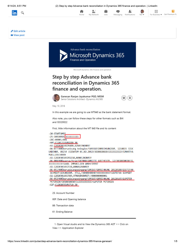 D365 Bank recon Ranjan | PDF | Computer File | Xslt