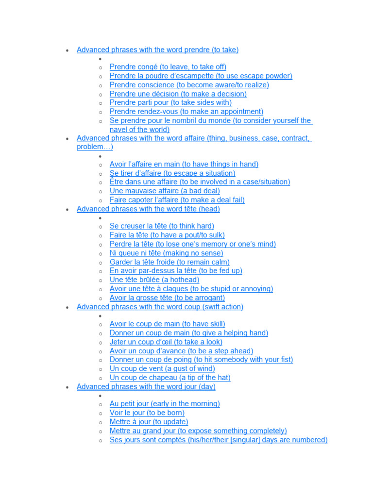 Advanced and Idiom Expressions in English | PDF