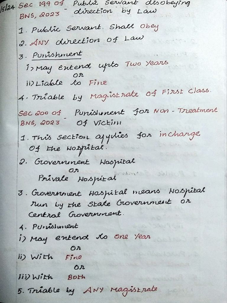 BNS Notes 07.05.2024 | PDF