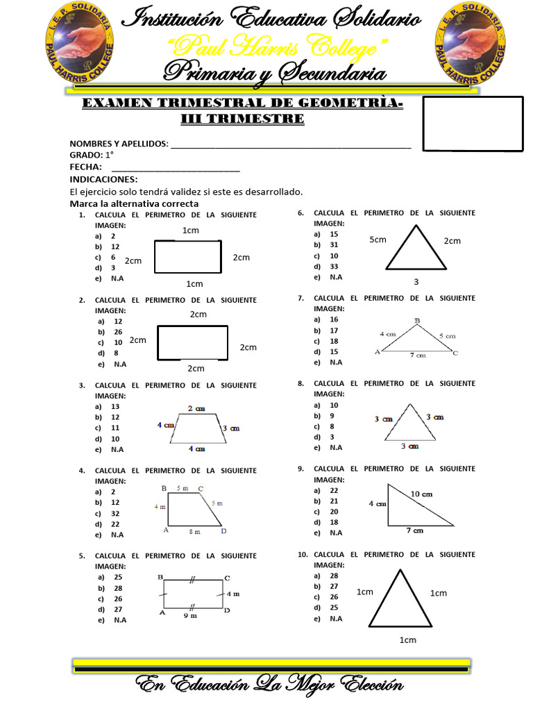 GEOMETRIA 1ERO - | PDF | Geometría euclidiana | Geometría Elemental