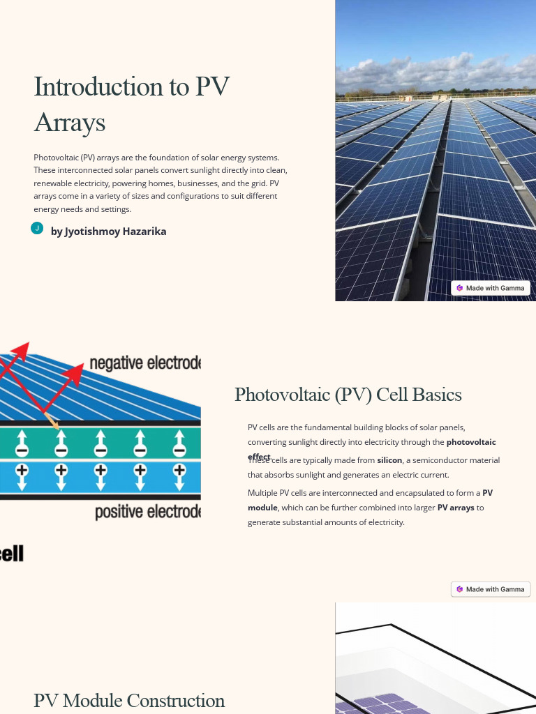 Introduction-to-PV-Arrays | PDF | Photovoltaic System | Photovoltaics