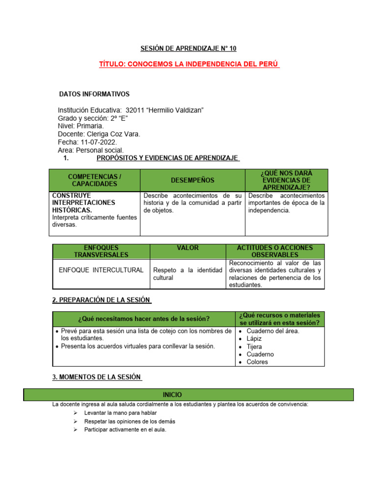 SESION N° 10 JULIO | PDF | Aprendizaje | Modificación de comportamiento