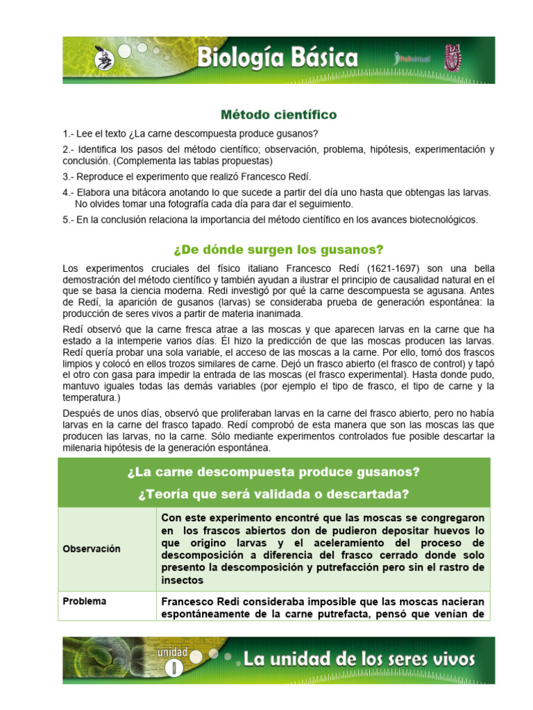 Experimento Biologia-Método Científico | PDF
