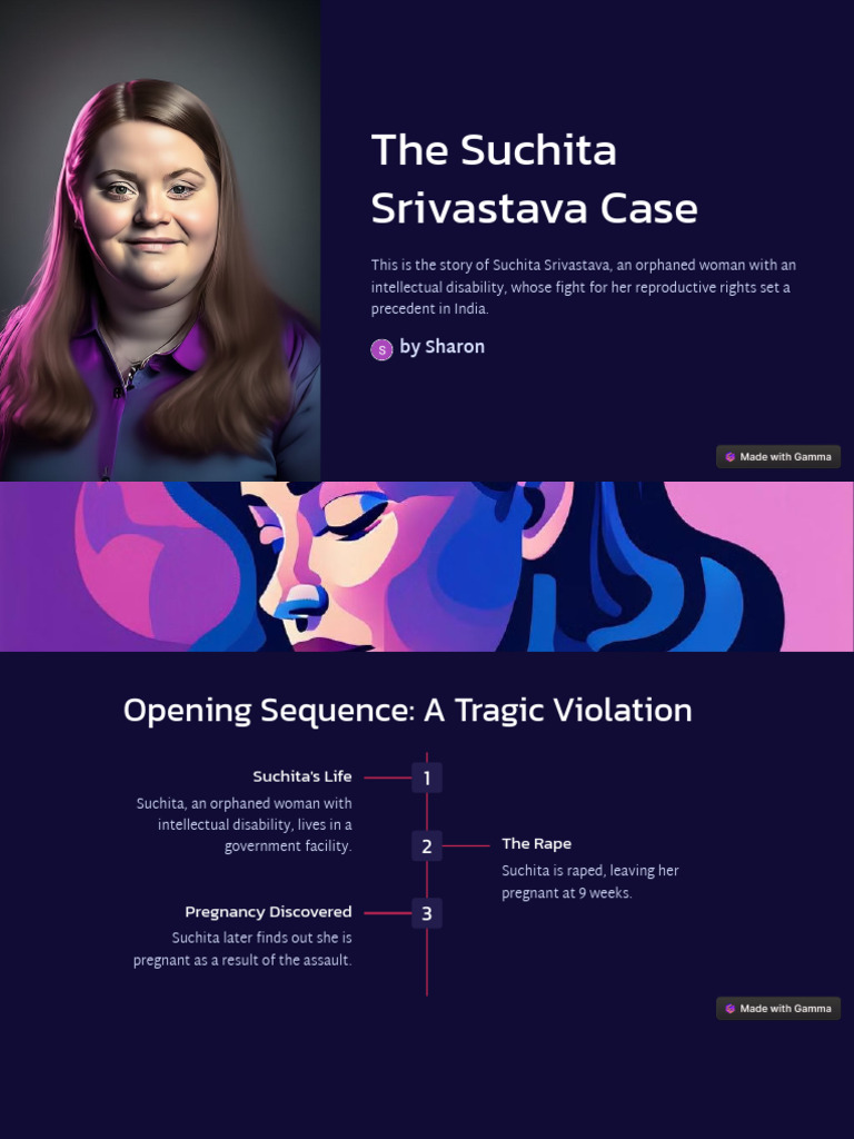 Suchita Srivastava's Landmark Case | PDF | Reproductive Rights | Pregnancy