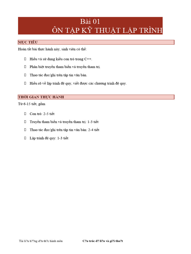 CTDL Lab01 KTLT PDF | PDF