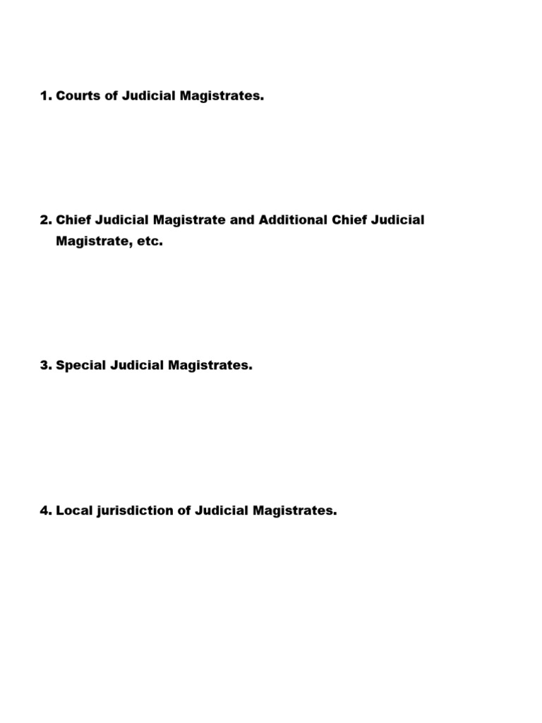 Overview of Judicial Magistrates' Courts | PDF | Law
